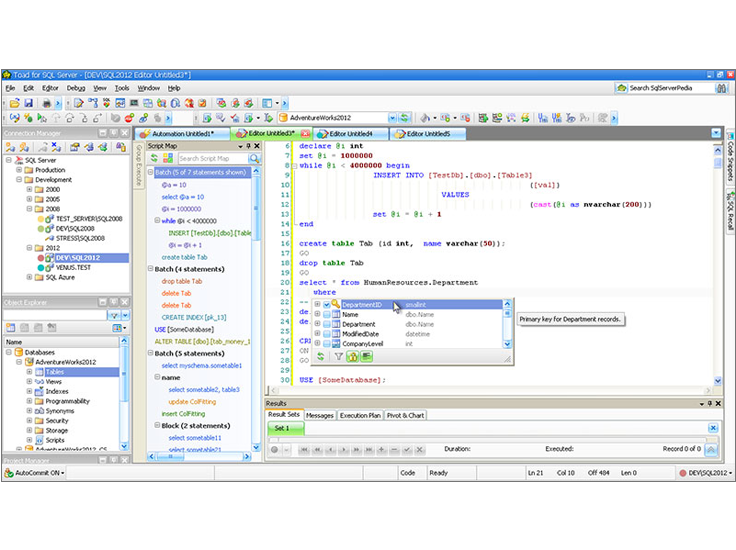 Toad for SQL Server - Database Management - Wiki - Quest Software | One Identity Japan ホーム ...