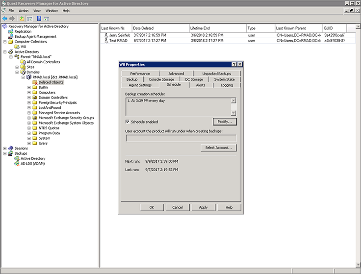 Active Directory backup tools | Recovery Manager for AD