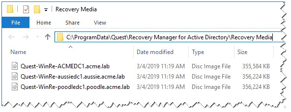 Recovery Manager for Active Directory - Disaster Recovery Edition