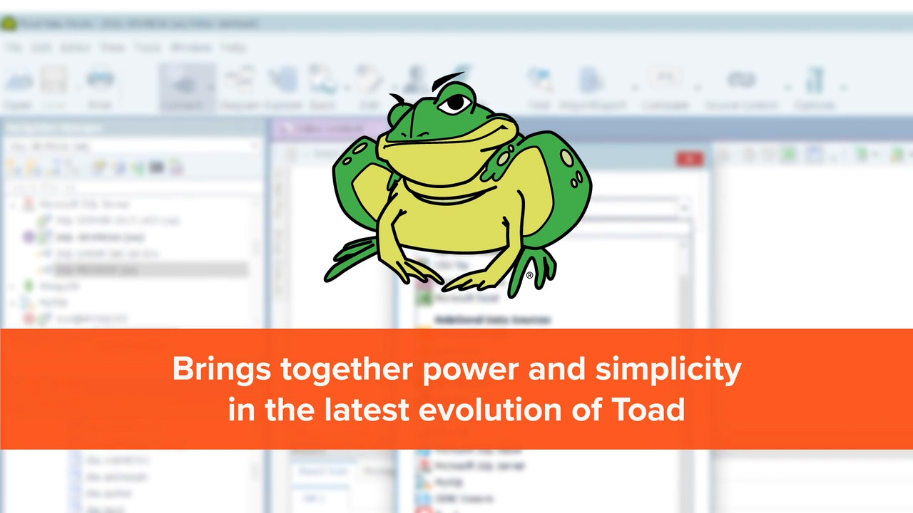 Toad Data Studio - heterogeneous database management tool overview