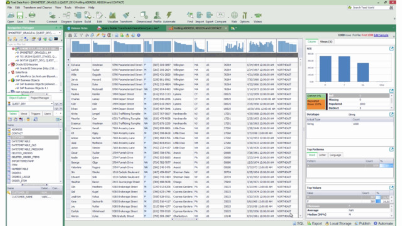 Access And Process Data Using The Toad Data Point Transformation 