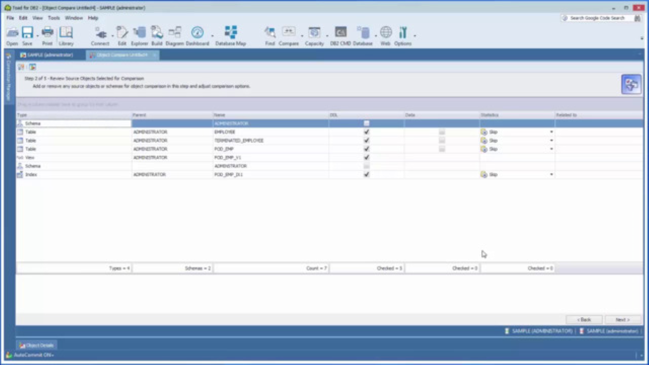 Compare Ddl In A File To Live Db Objects In Toad For Db2 Luw Demo Video 