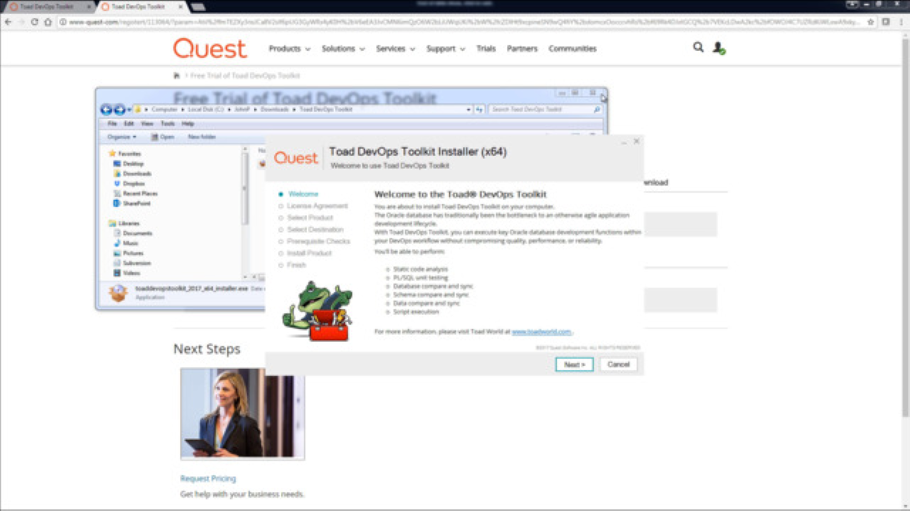 Install Toad DevOps Toolkit how to video | Quest