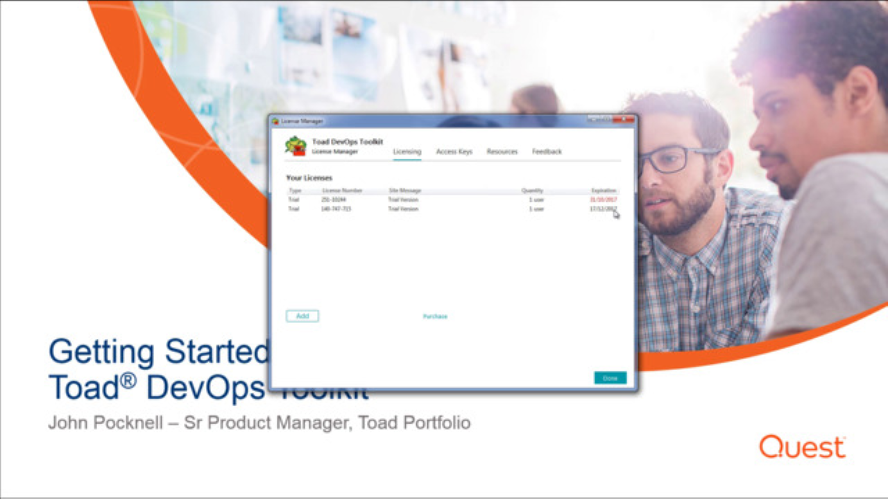 How to license Toad DevOps Toolkit