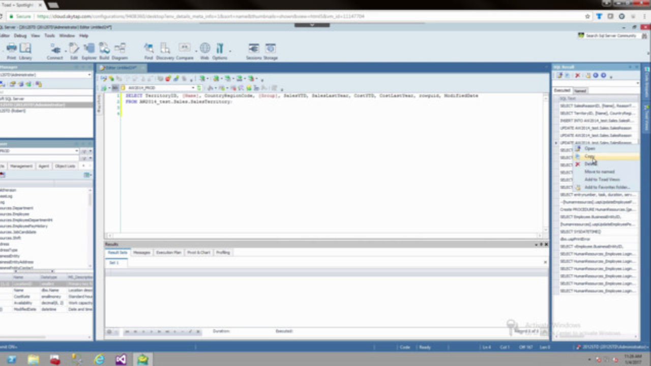 How to use the "SQL recall" tool in Toad for SQL Server video | Quest