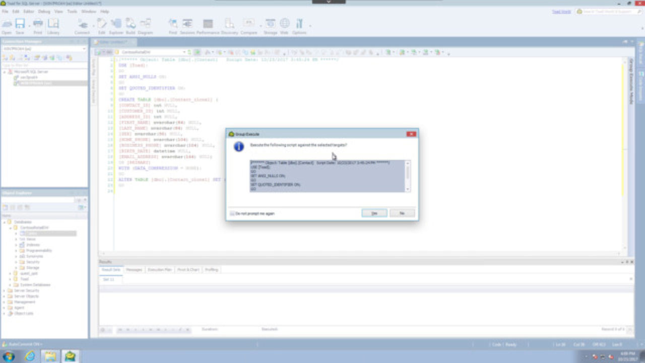Working with Group Execute in Toad for SQL Server video demo | Quest